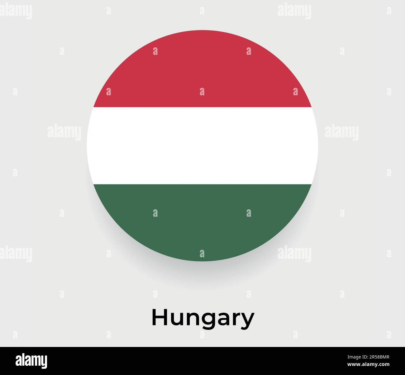 Hungary flag bubble circle round shape icon vector illustration Stock ...