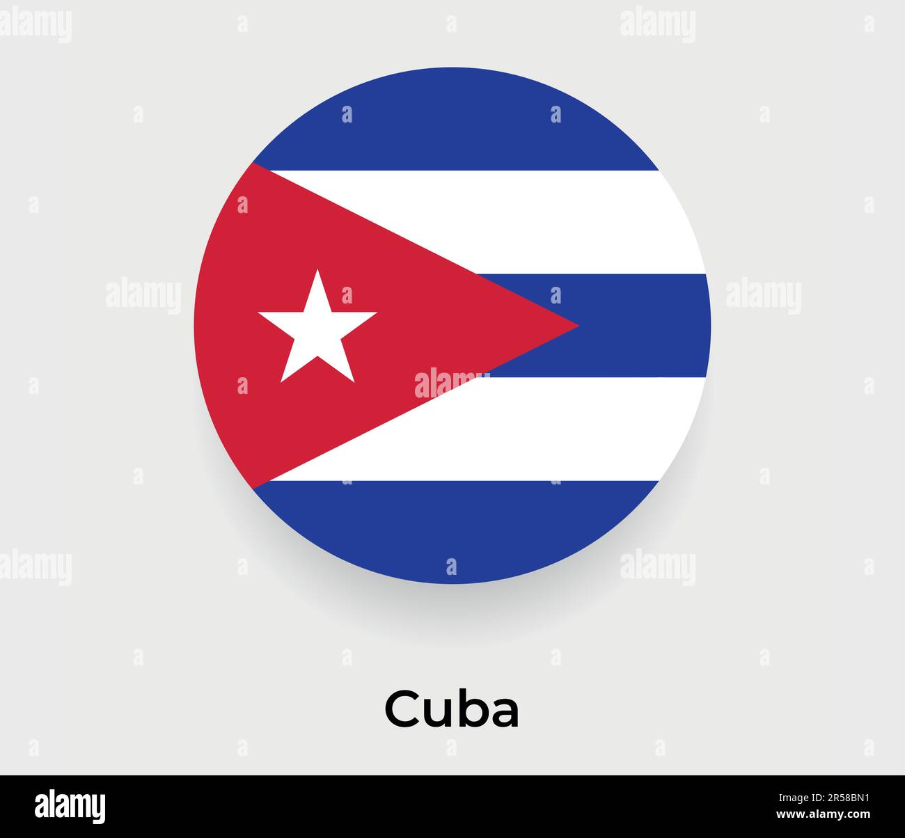 Cuba flag bubble circle round shape icon vector illustration Stock ...