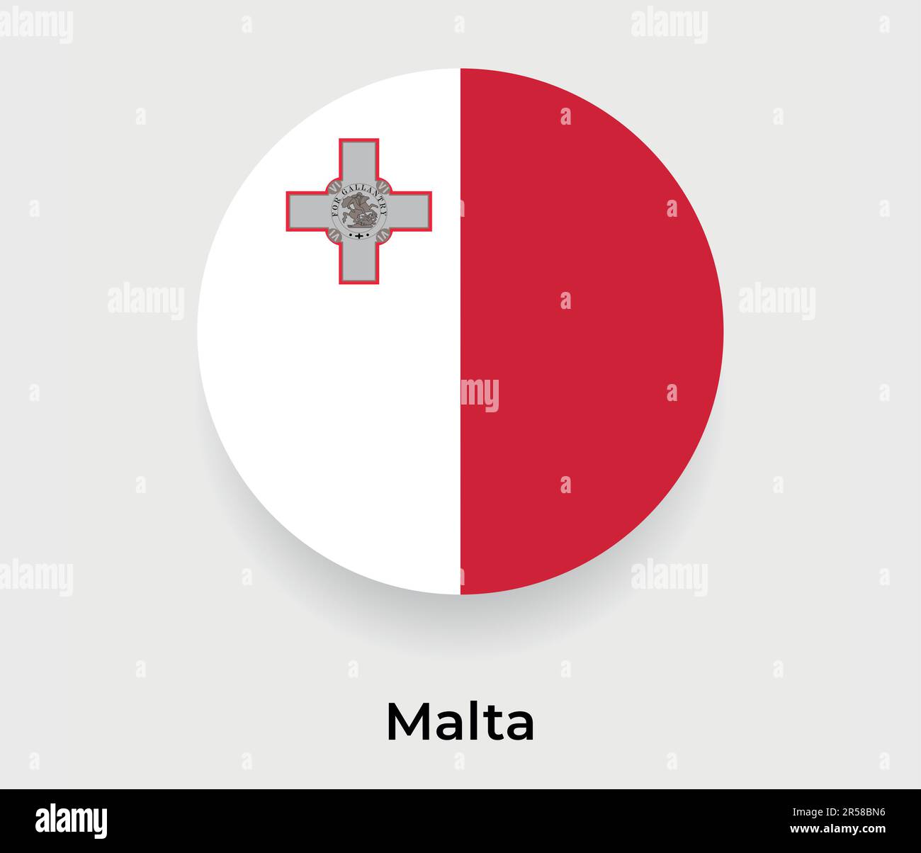 Malta flag bubble circle round shape icon vector illustration Stock Vector Image & Art - Alamy