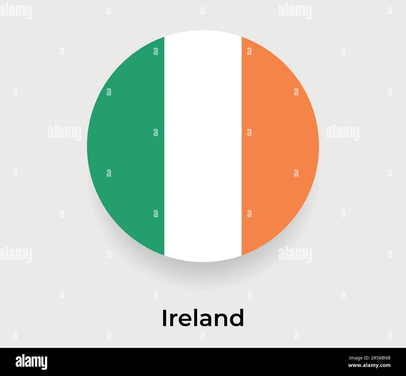 Ireland flag bubble circle round shape icon vector illustration Stock ...