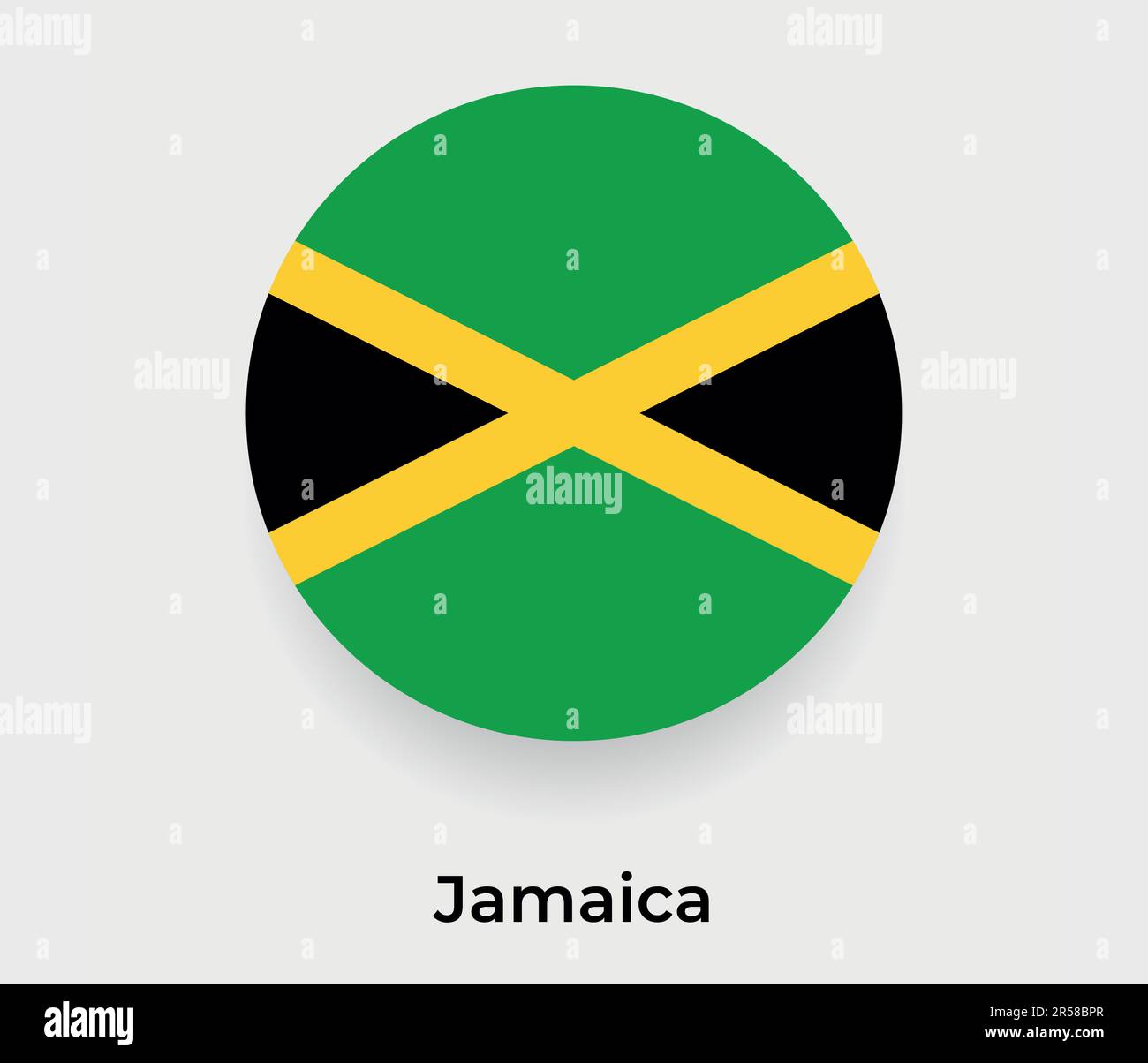 Jamaica flag bubble circle round shape icon vector illustration Stock Vector Image & Art - Alamy