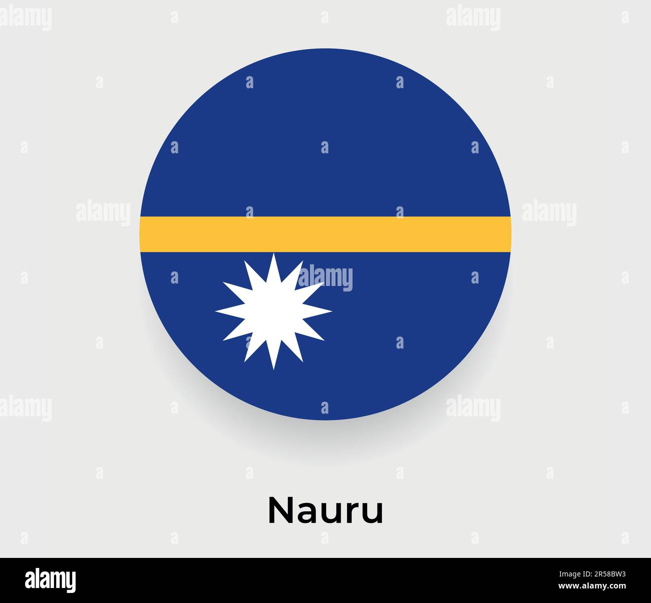Nauru flag bubble circle round shape icon vector illustration Stock Vector Image & Art - Alamy