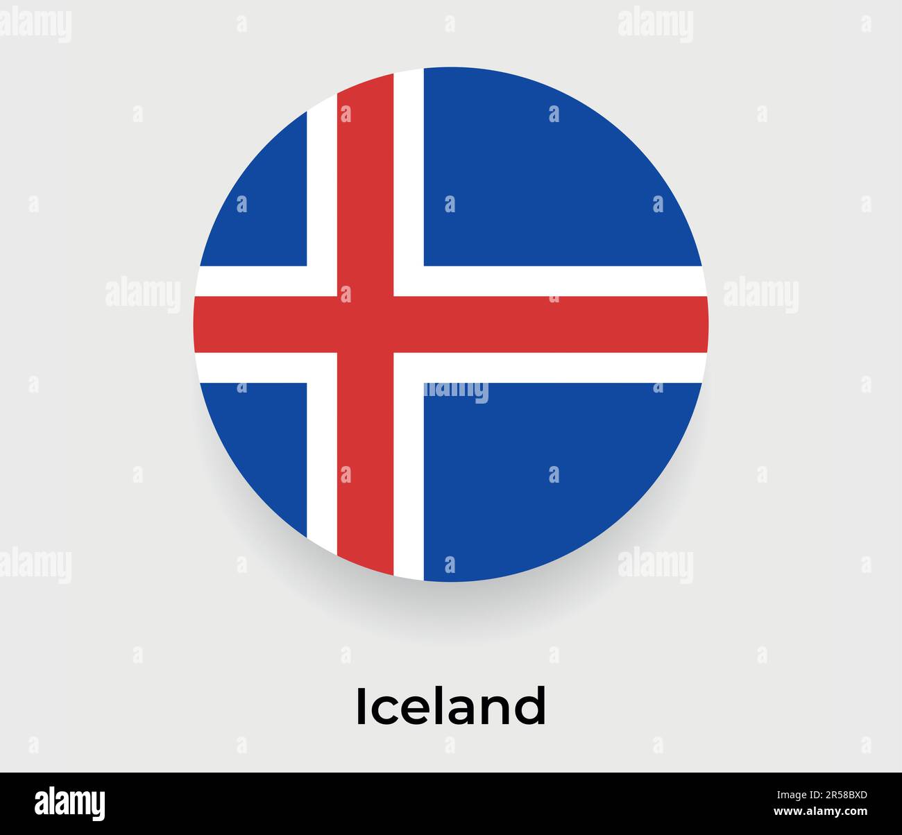 Iceland flag bubble circle round shape icon vector illustration Stock Vector Image & Art - Alamy