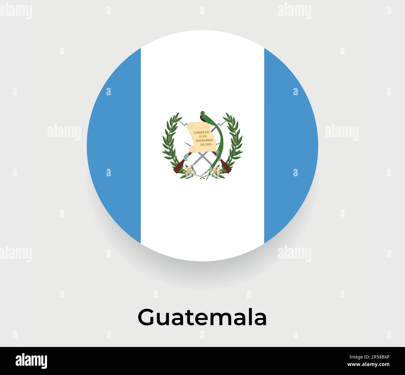 Guatemala flag bubble circle round shape icon vector illustration Stock ...