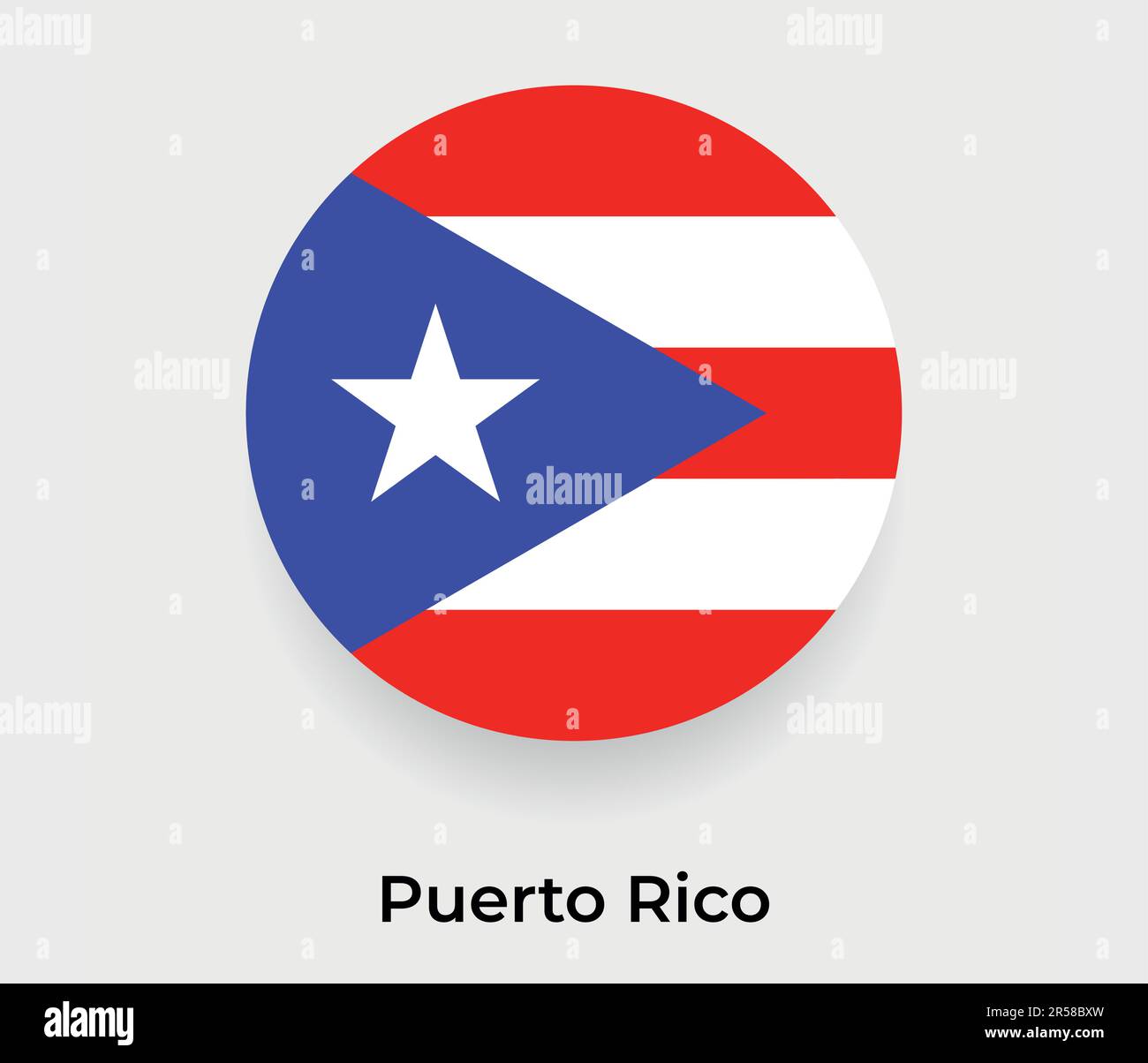 Puerto rico flag circle hi-res stock photography and images - Alamy