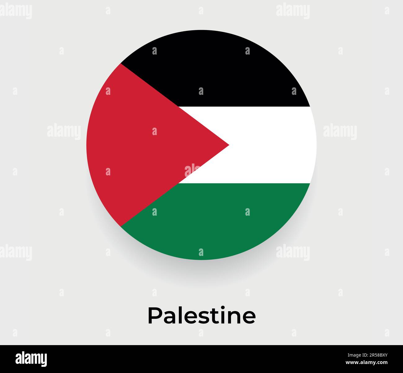 Palestine flag bubble circle round shape icon vector illustration Stock ...