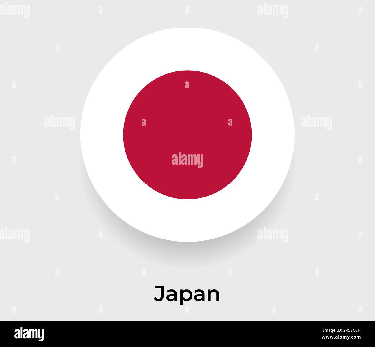 Japan flag bubble circle round shape icon vector illustration Stock ...