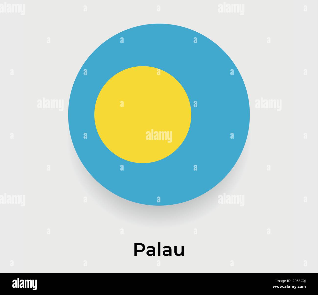 Palau flag bubble circle round shape icon vector illustration Stock Vector Image & Art - Alamy