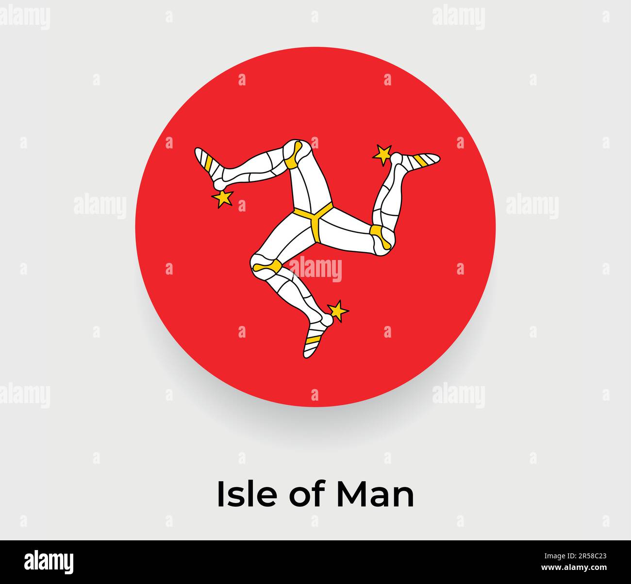 Isle of Man flag bubble circle round shape icon vector illustration ...