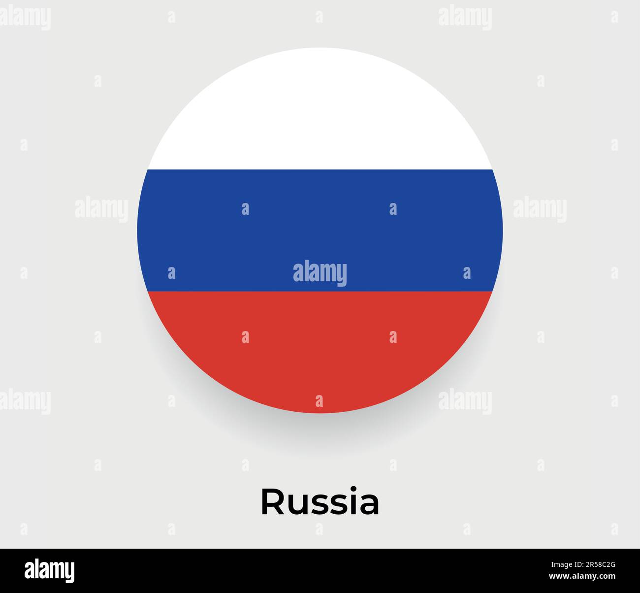 Russia flag bubble circle round shape icon vector illustration Stock ...