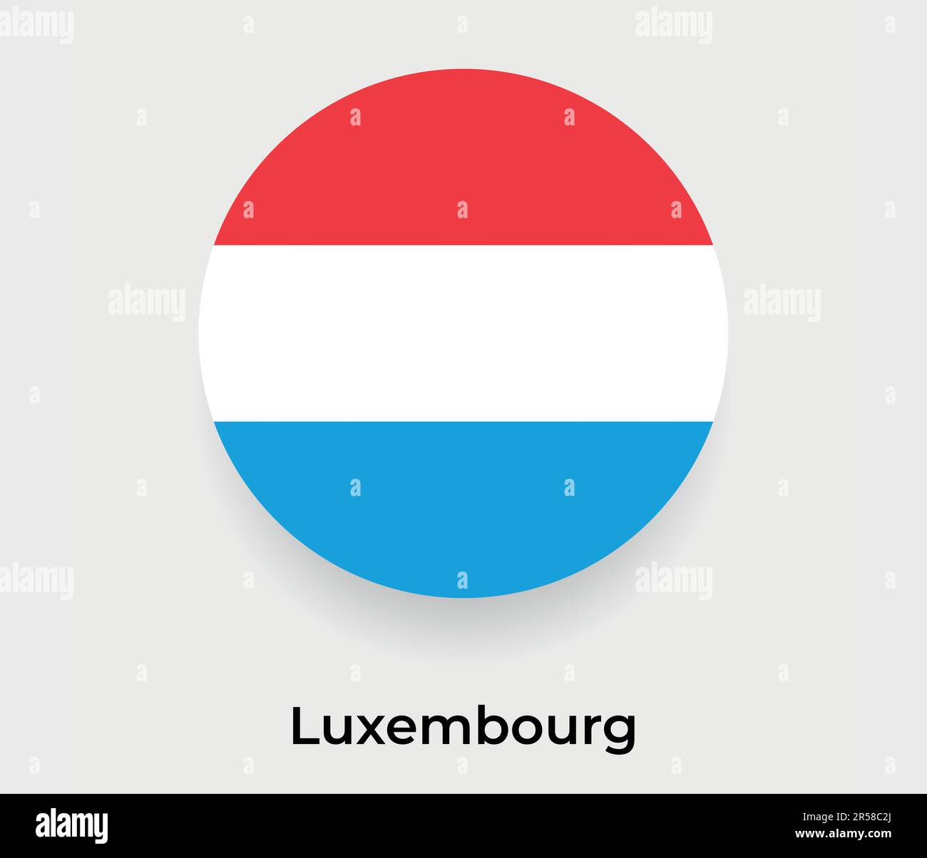 Luxembourg flag bubble circle round shape icon vector illustration ...