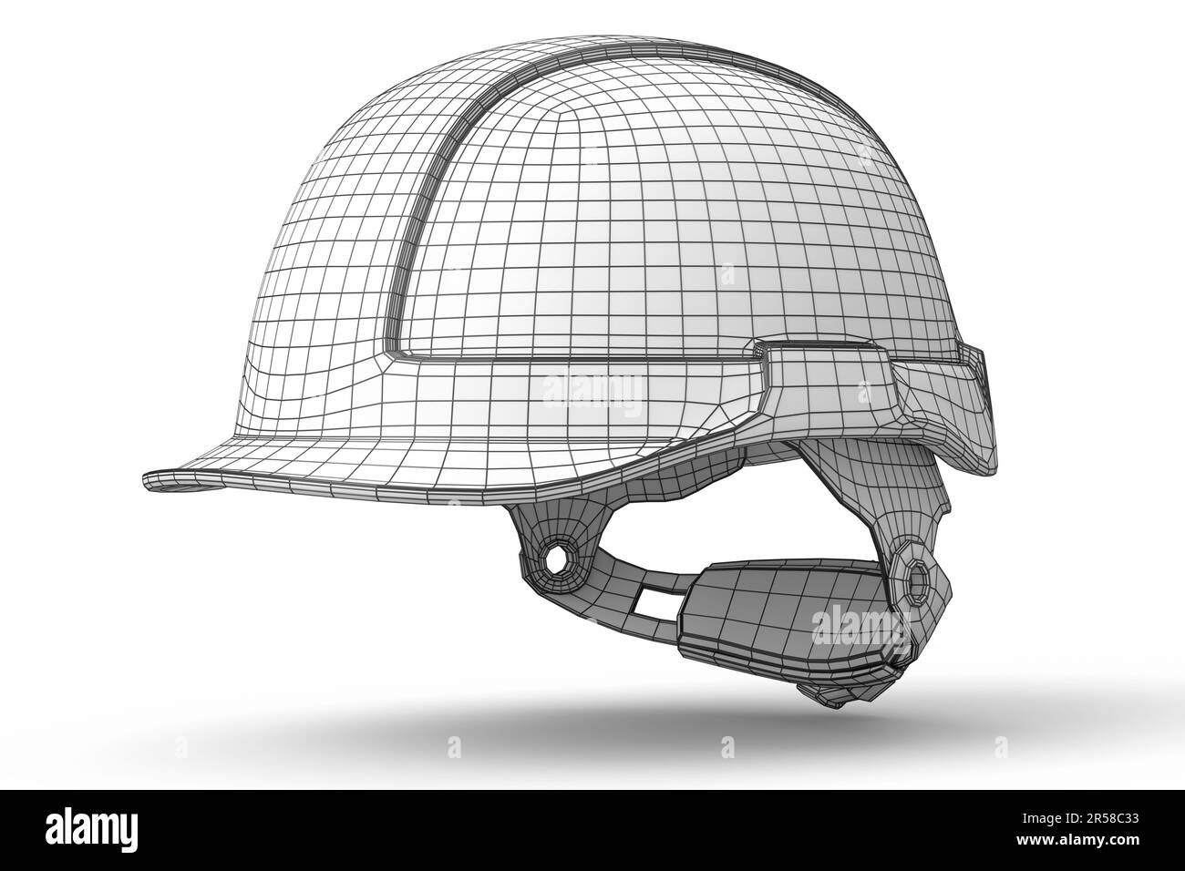 Safety helmet or hard cap isolated on white background. 3d render ...