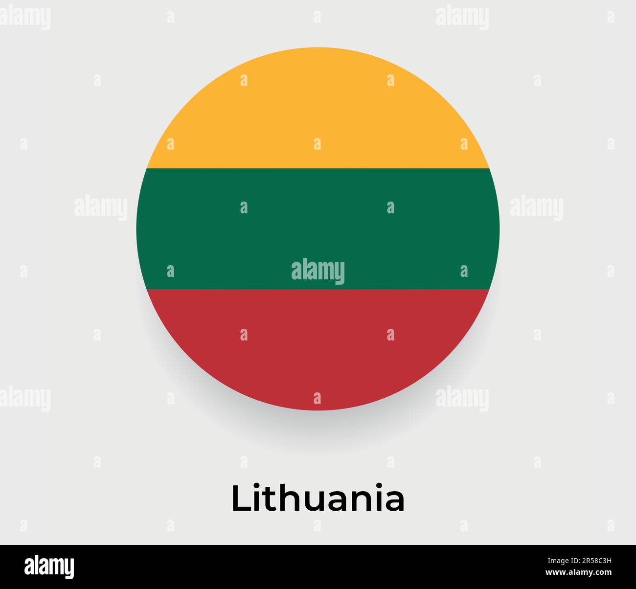 Lithuania flag bubble circle round shape icon vector illustration Stock ...