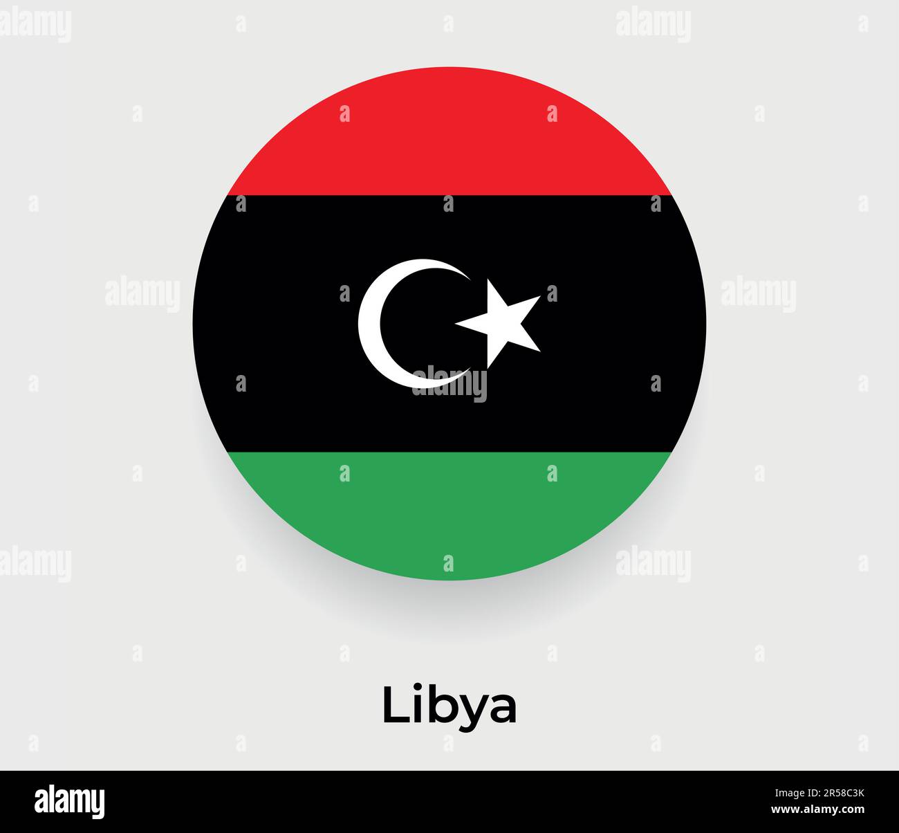 Libya flag bubble circle round shape icon vector illustration Stock Vector Image & Art - Alamy