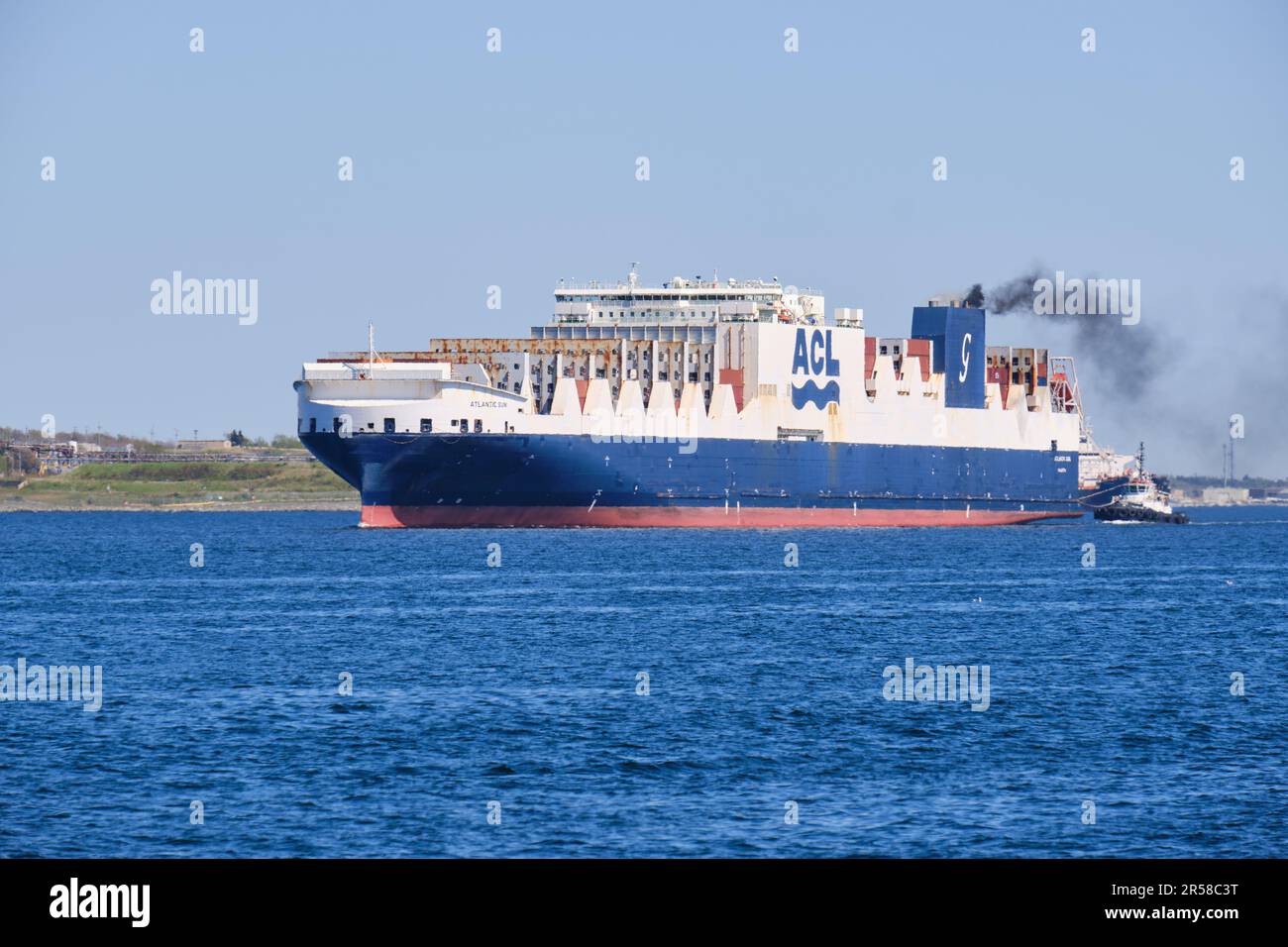 The Atlantic Sun ACL Cargo ship entering the Halifax harbour Stock ...