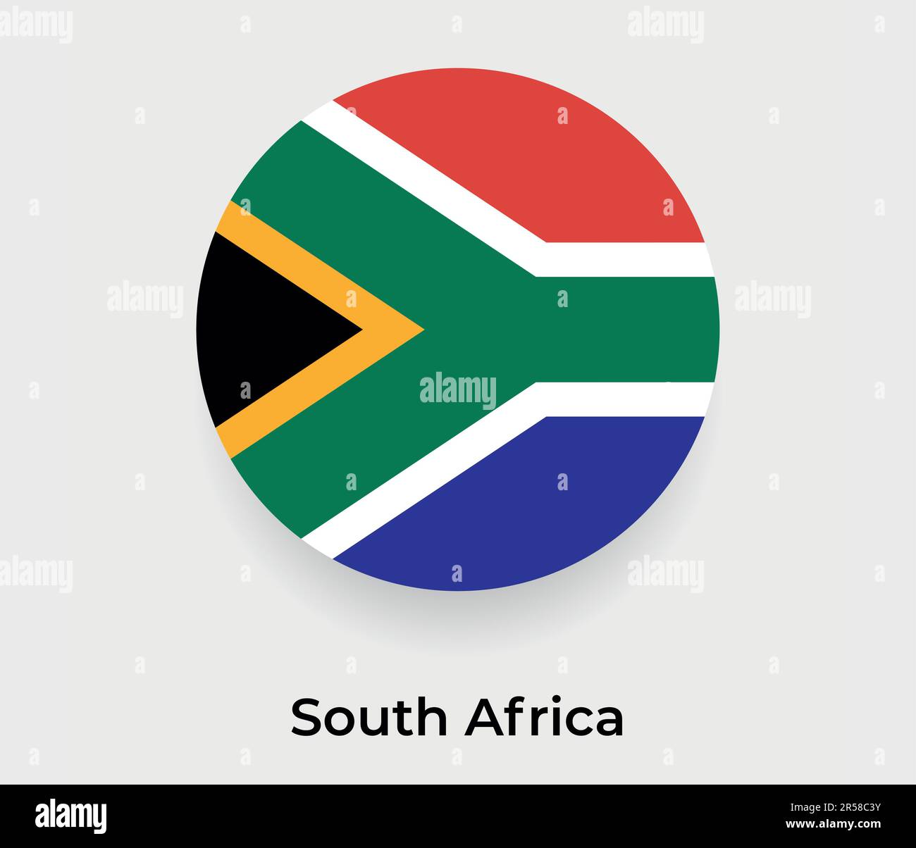 South Africa flag bubble circle round shape icon vector illustration Stock Vector Image & Art ...