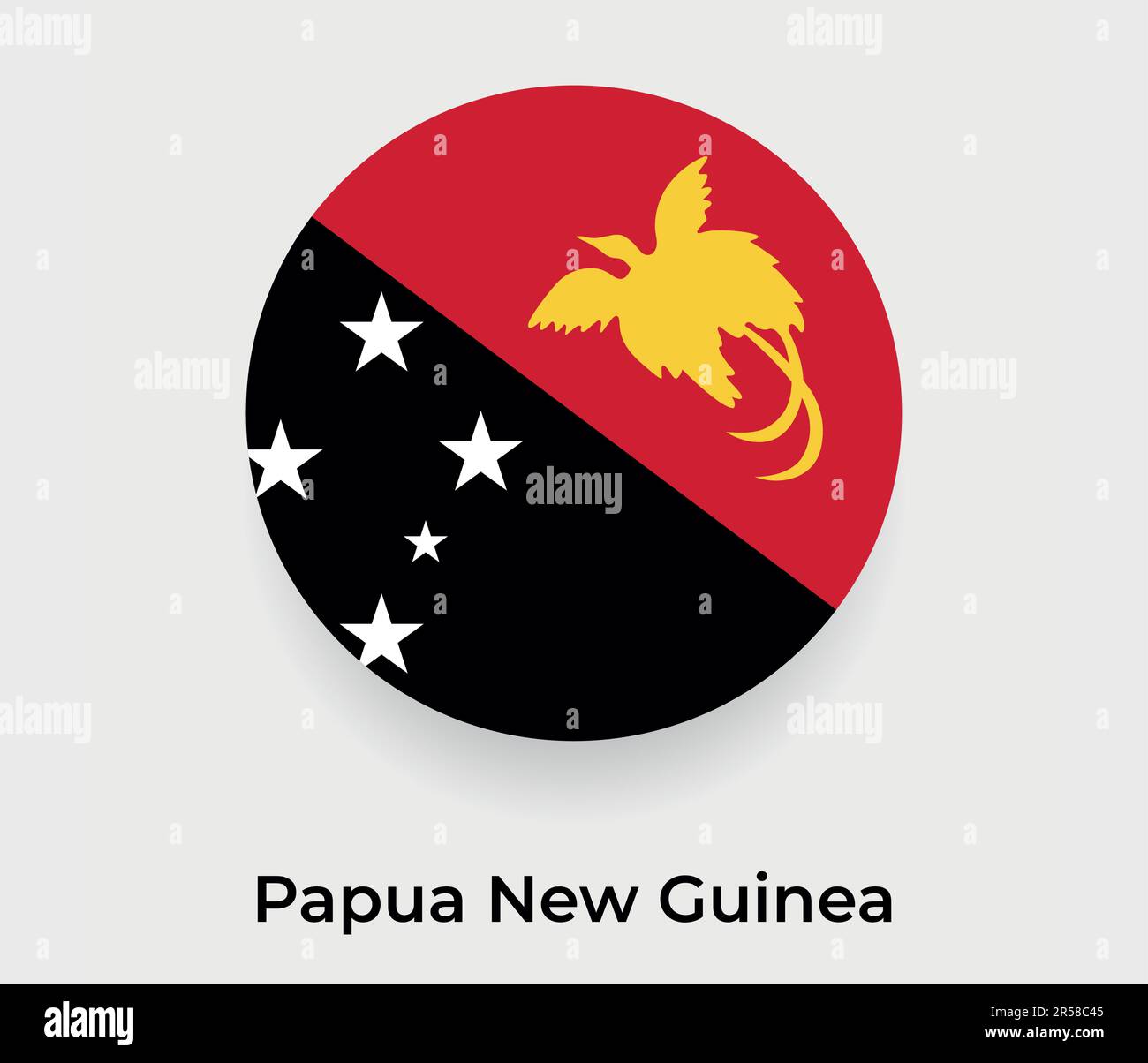 Papua New Guinea flag bubble circle round shape icon vector illustration Stock Vector Image ...