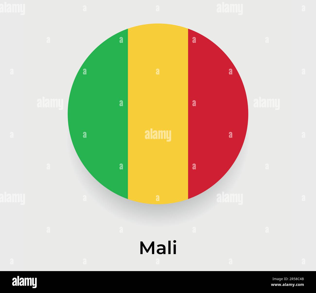 Mali flag bubble circle round shape icon vector illustration Stock ...