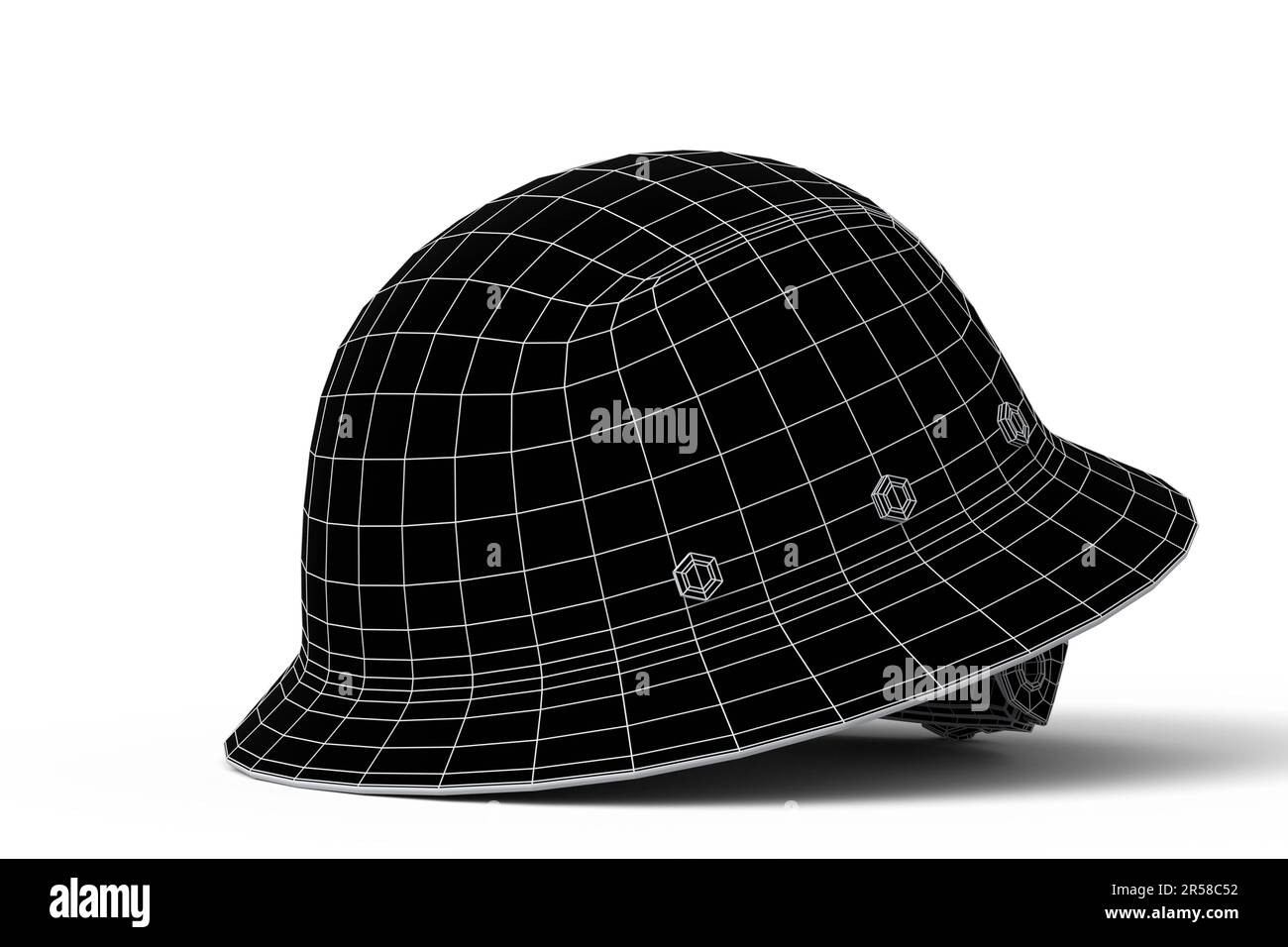 Safety helmet or hard cap isolated on white background. 3d render ...