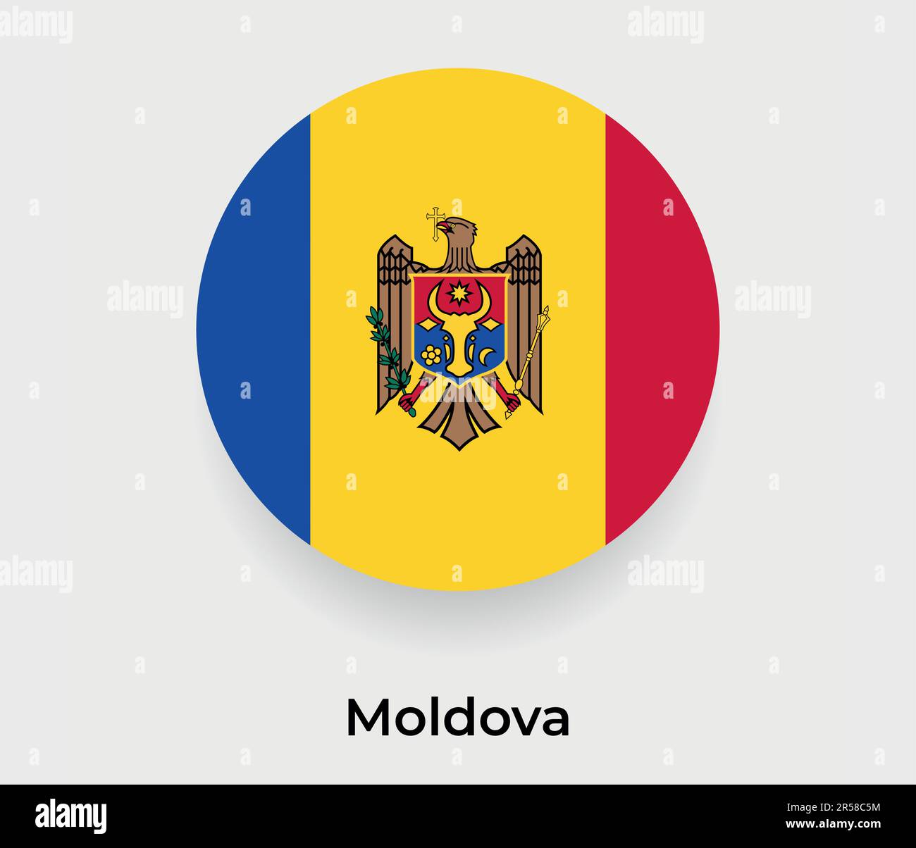 Moldova flag bubble circle round shape icon vector illustration Stock ...