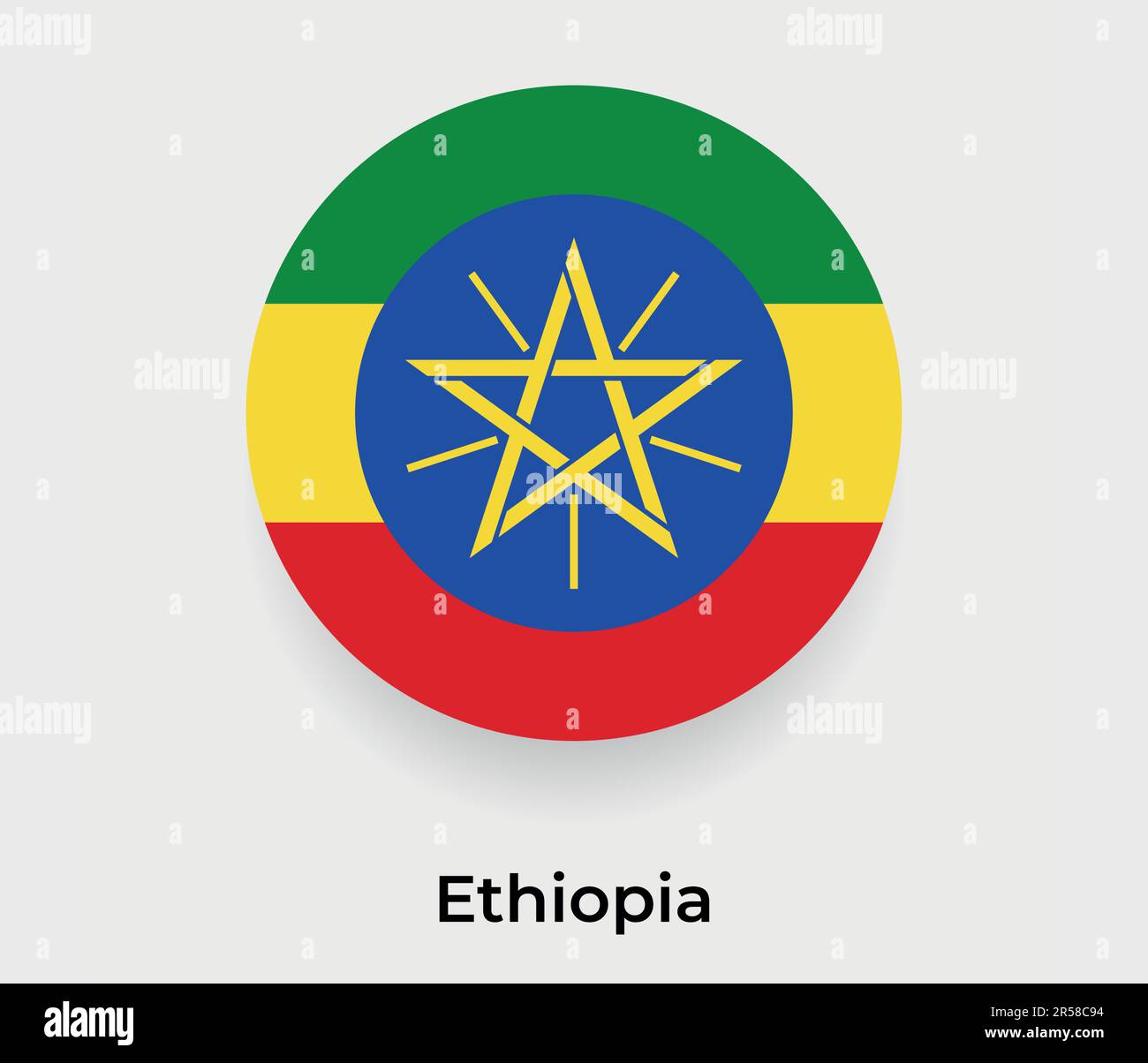 Ethiopia flag bubble circle round shape icon vector illustration Stock Vector Image & Art - Alamy