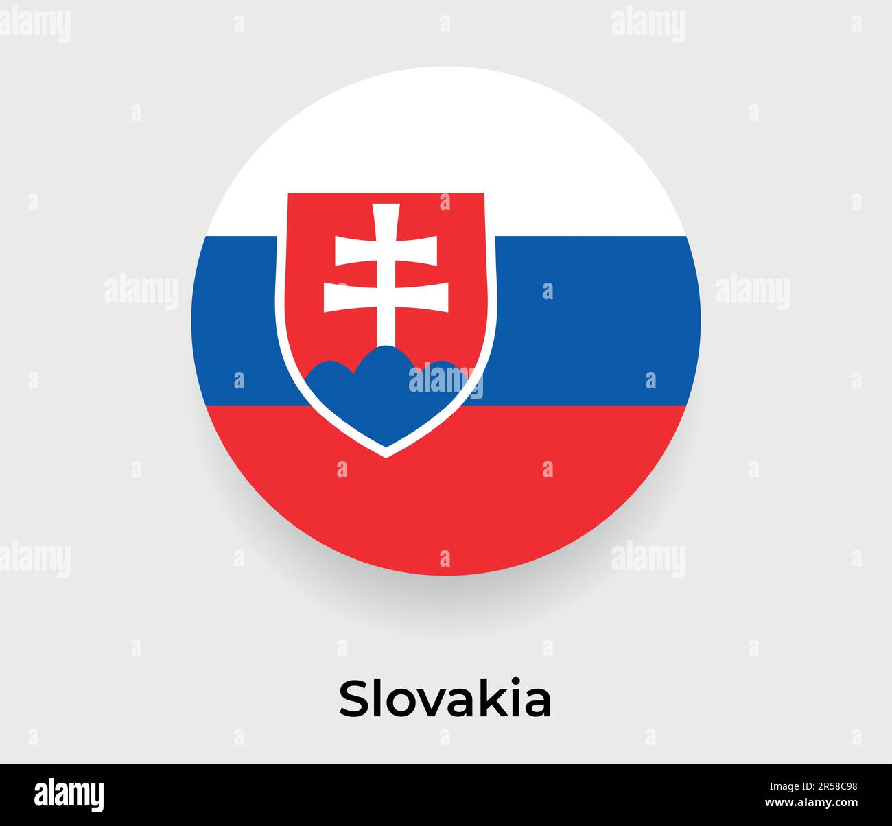 Slovakia flag bubble circle round shape icon vector illustration Stock ...