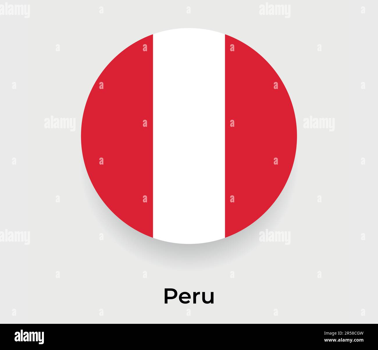 Peru flag bubble circle round shape icon vector illustration Stock Vector Image & Art - Alamy