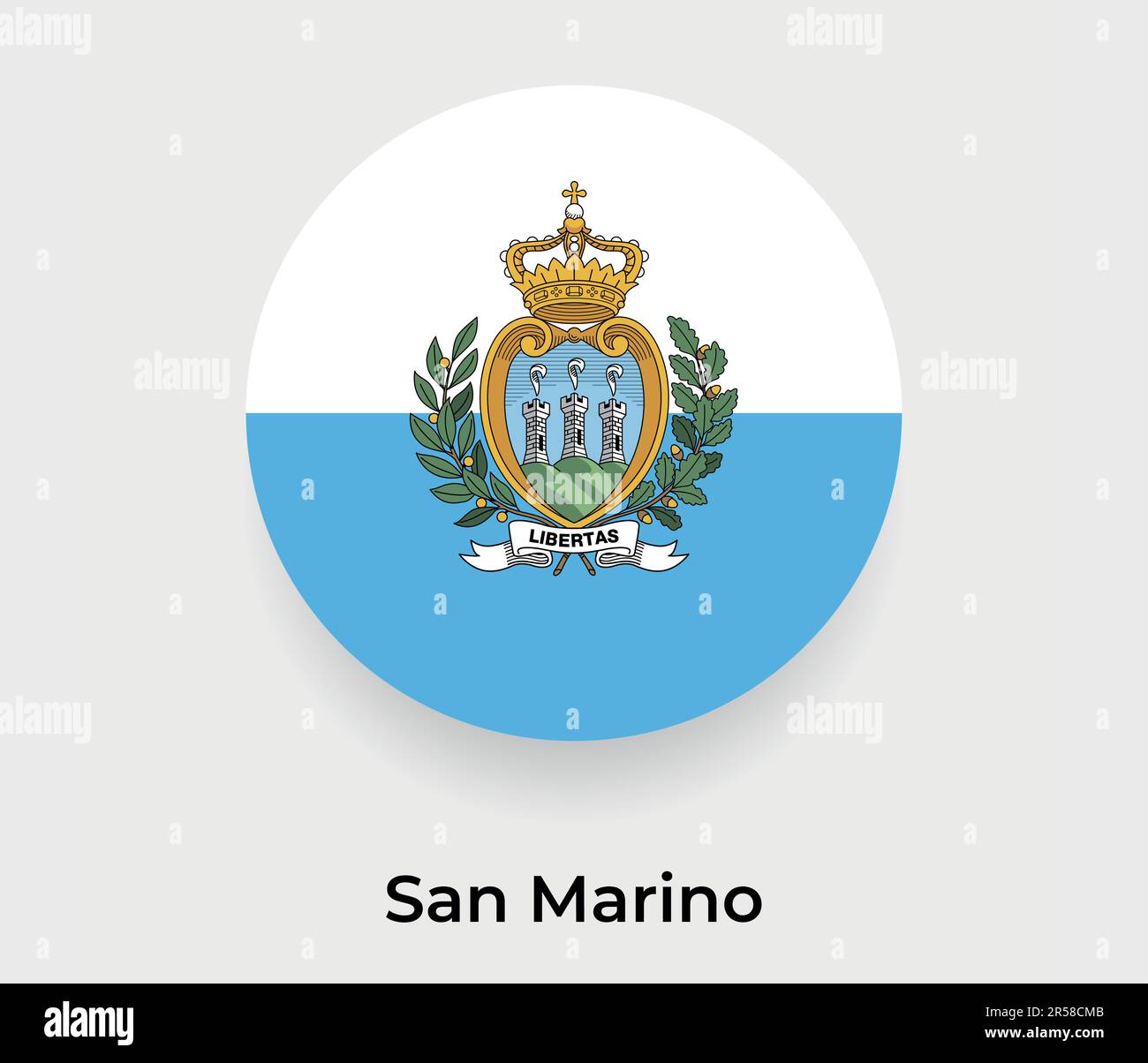 San Marino flag bubble circle round shape icon vector illustration Stock Vector Image & Art - Alamy