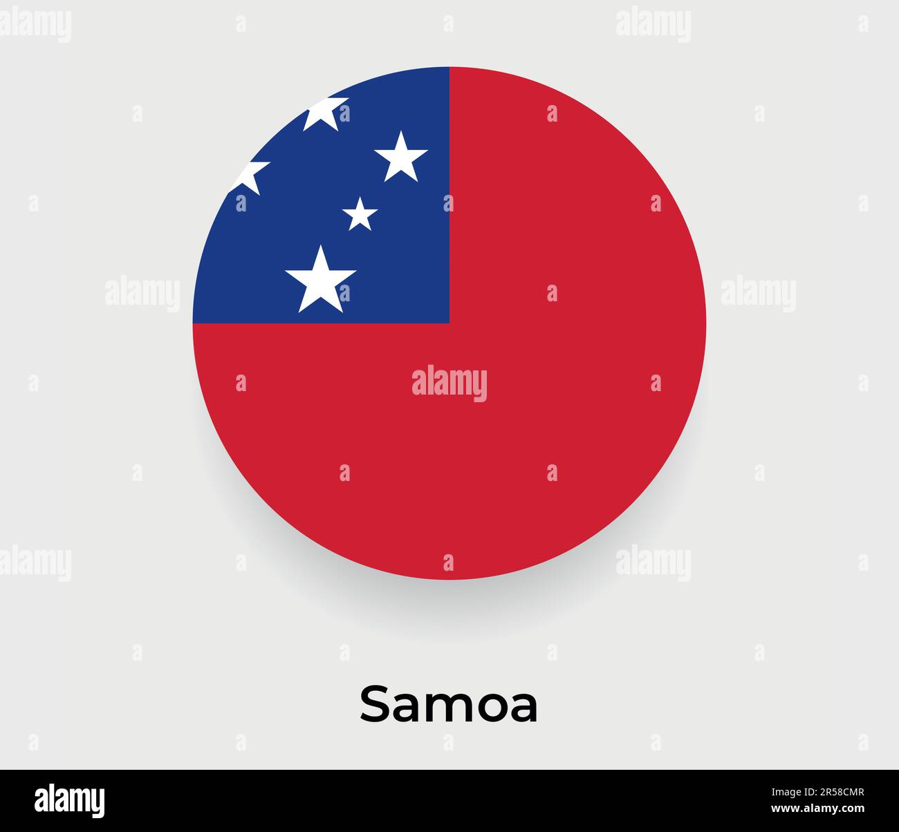 Samoa flag bubble circle round shape icon vector illustration Stock ...