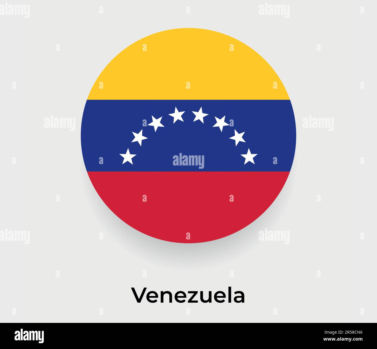 Venezuela flag bubble circle round shape icon vector illustration Stock ...