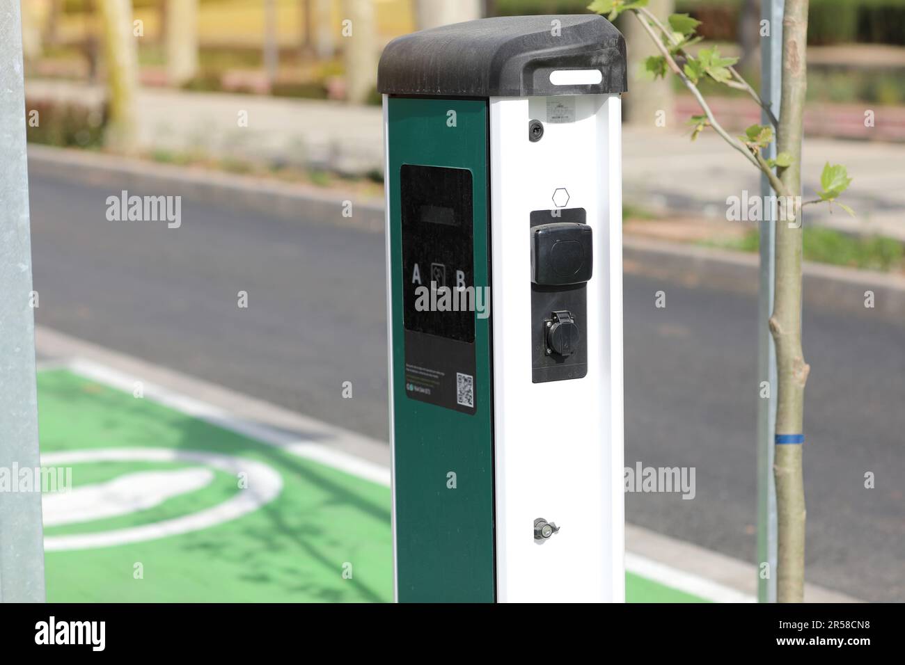 Charging station for charge EV battery. Place for charging electric ...