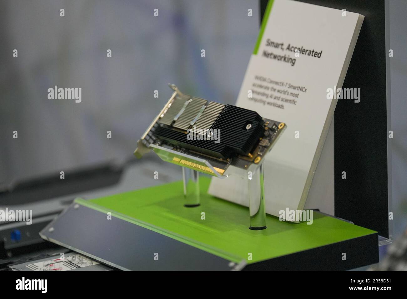 Taipei, Taiwan. 01st June, 2023. The ConnectX-7 SmartNIC smart network ...