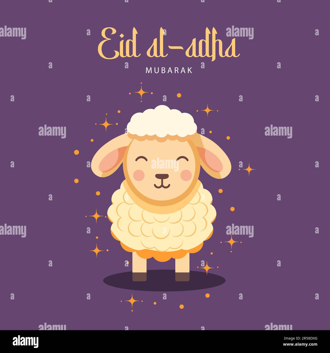Eid al-Adha Mubarak Holiday Background. Vector Illustration Stock ...