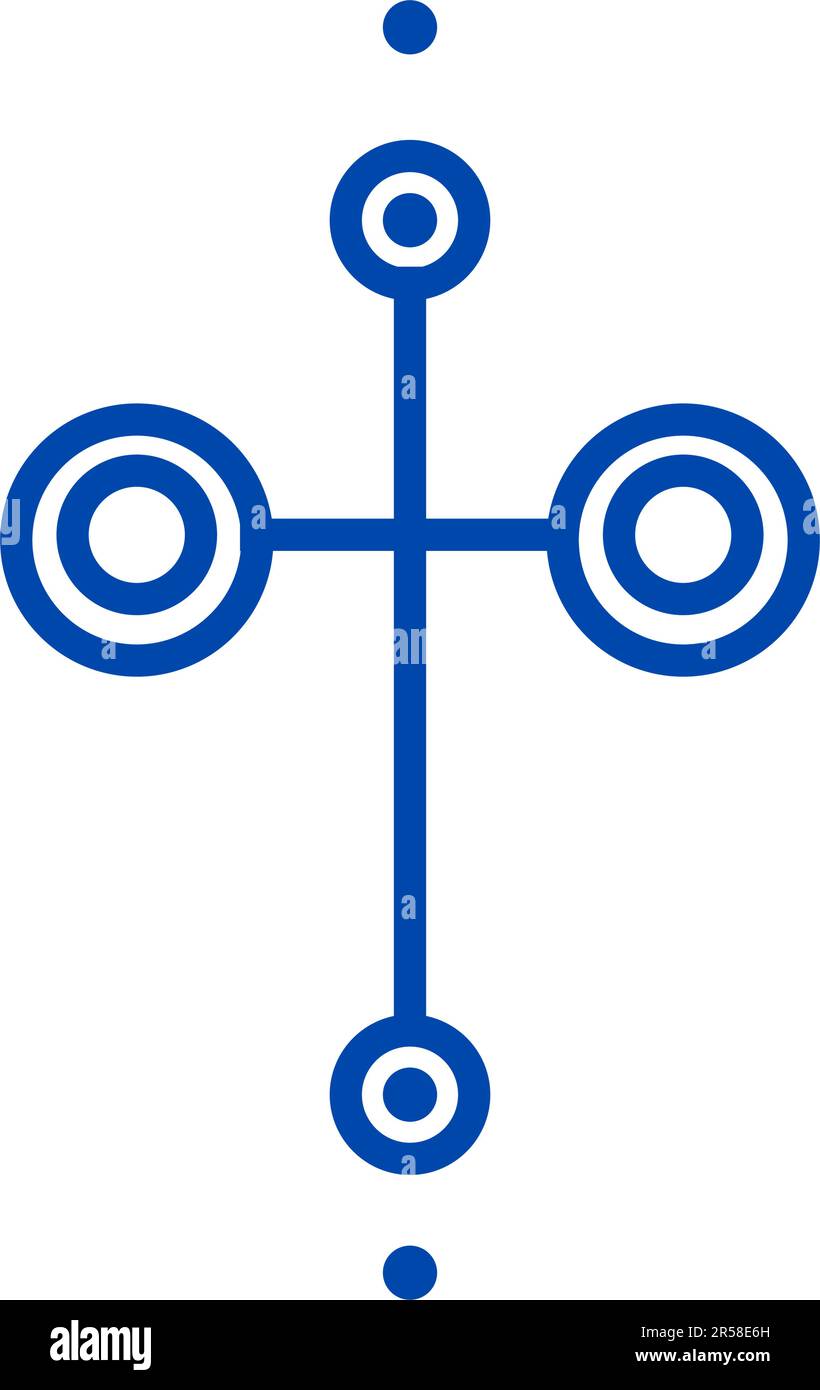 Spiritualistic Geometric Symbol of cross Stock Vector Image & Art - Alamy