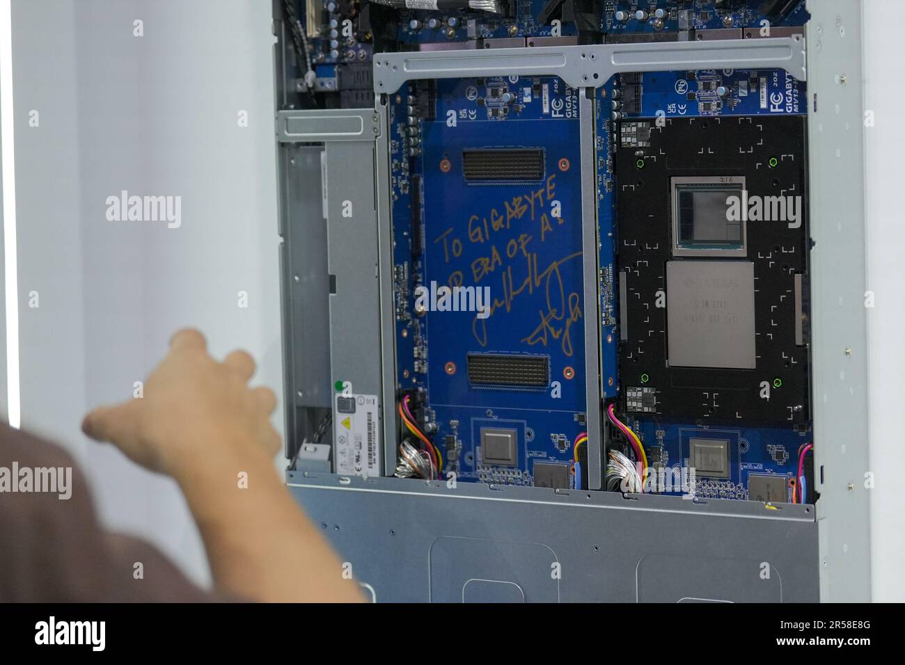 Taipei, Taiwan. 01st June, 2023. A server with the Grace hopper ...