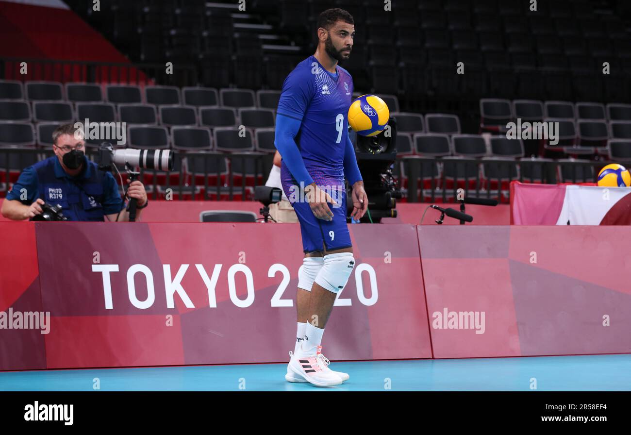 AUG 7, 2021 - Tokyo, Japan: Earvin NGAPETH #9 of Team France in the ...
