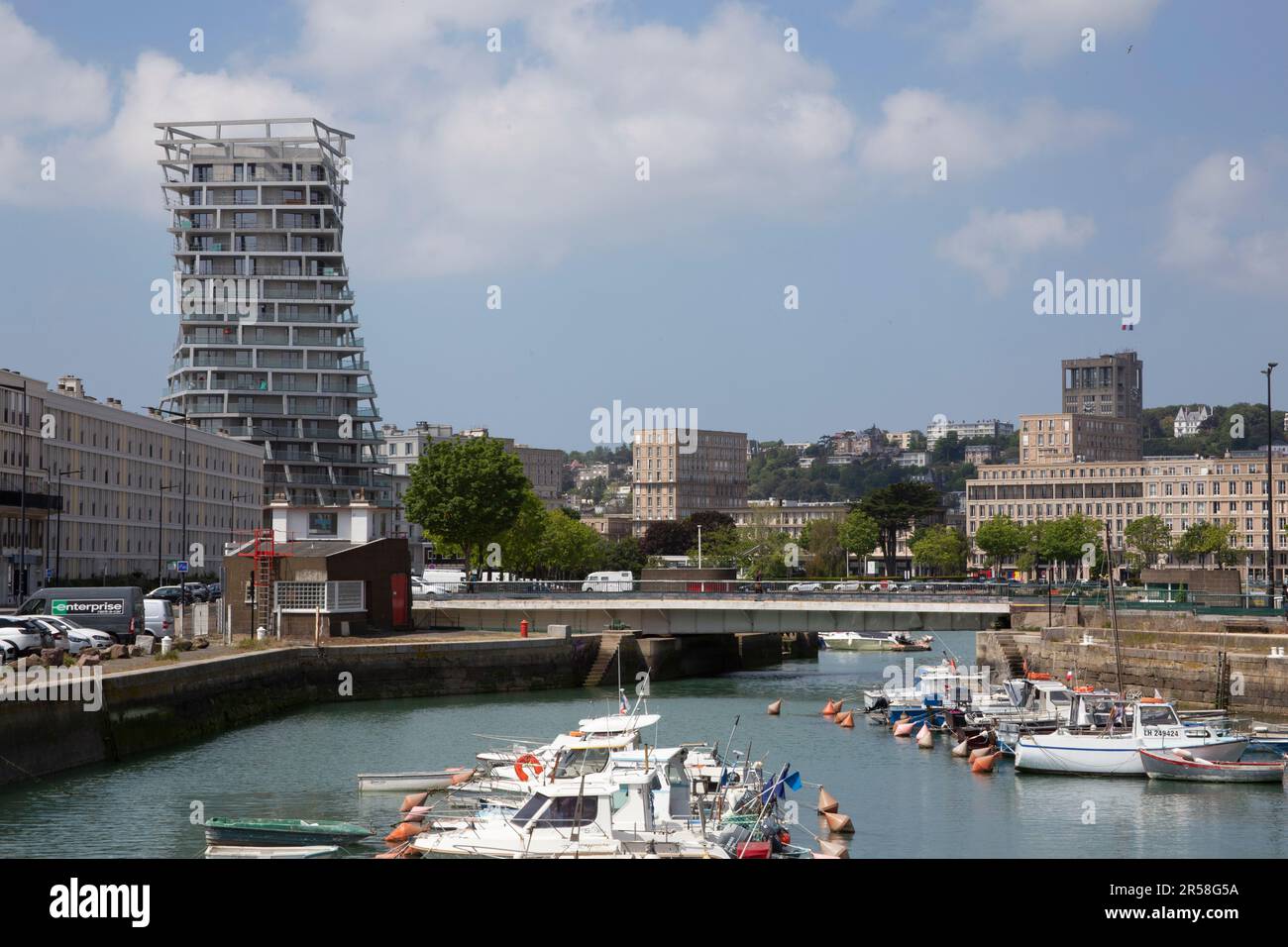 The city of Le Havre and the Le Bassin du Commerce, Commerce Dock ...