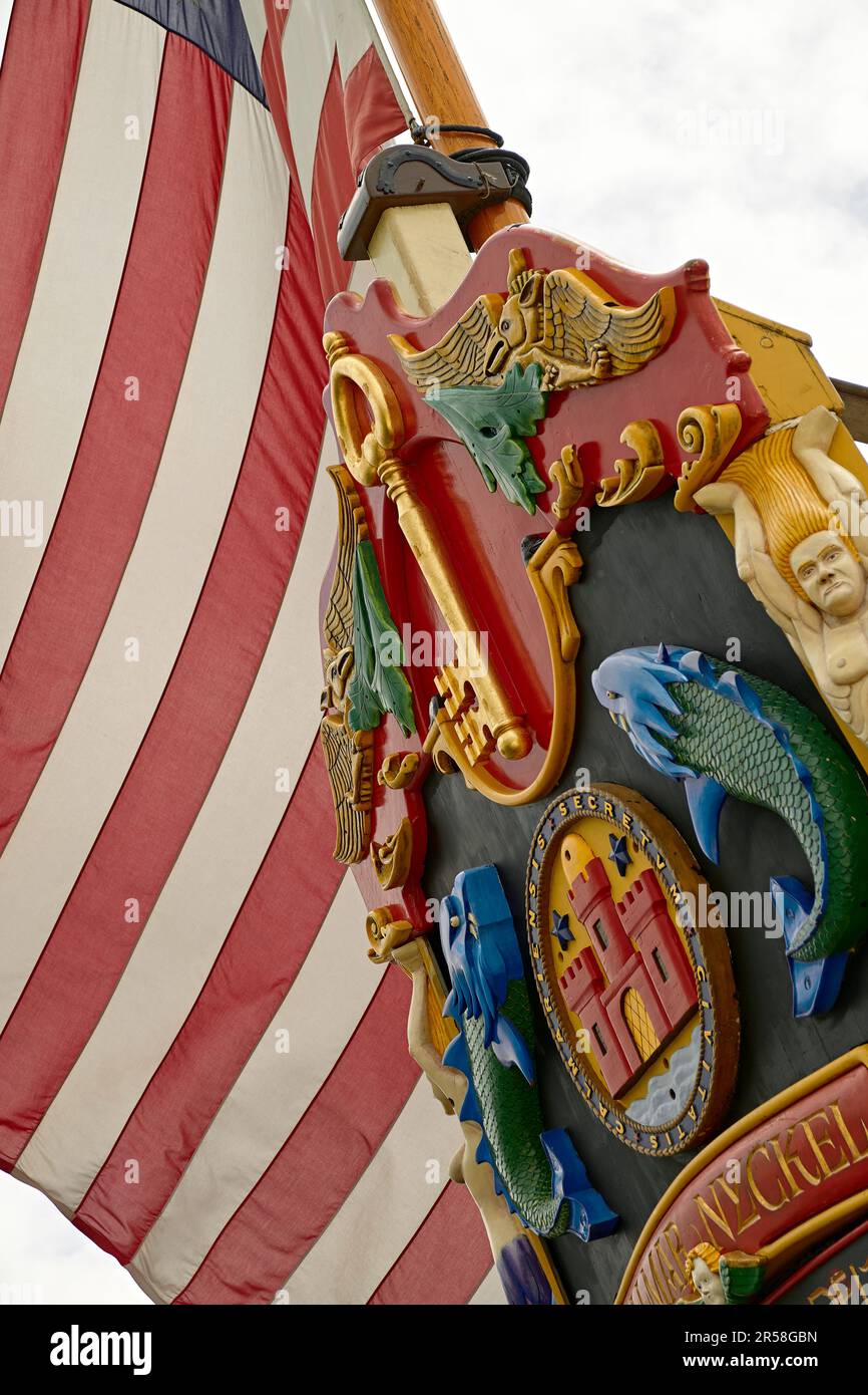 The Kalmar Nyckel is a replica of Peter Minuit's ship which docked in ...