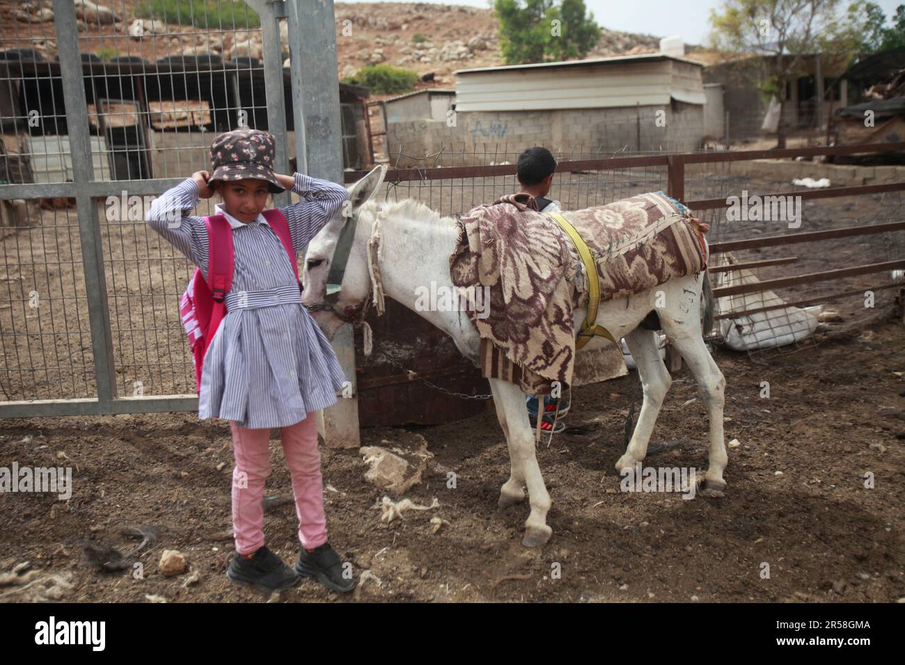 Jordan Valley, Palestine. 01st June, 2023. Palestinian Bedouin kids ...