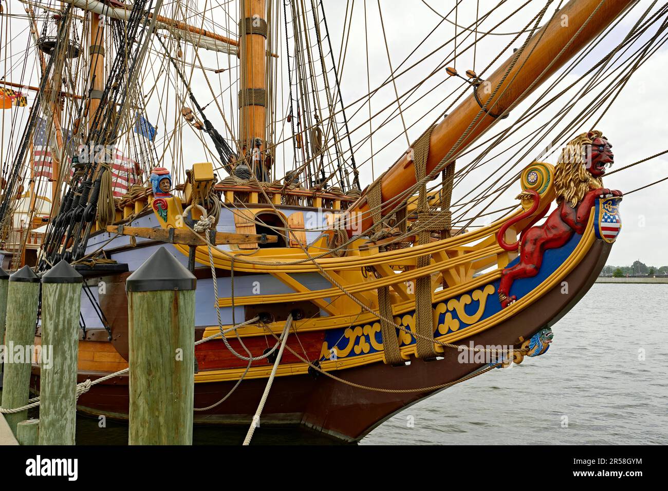 The Kalmar Nyckel is a replica of Peter Minuit's ship which docked in ...