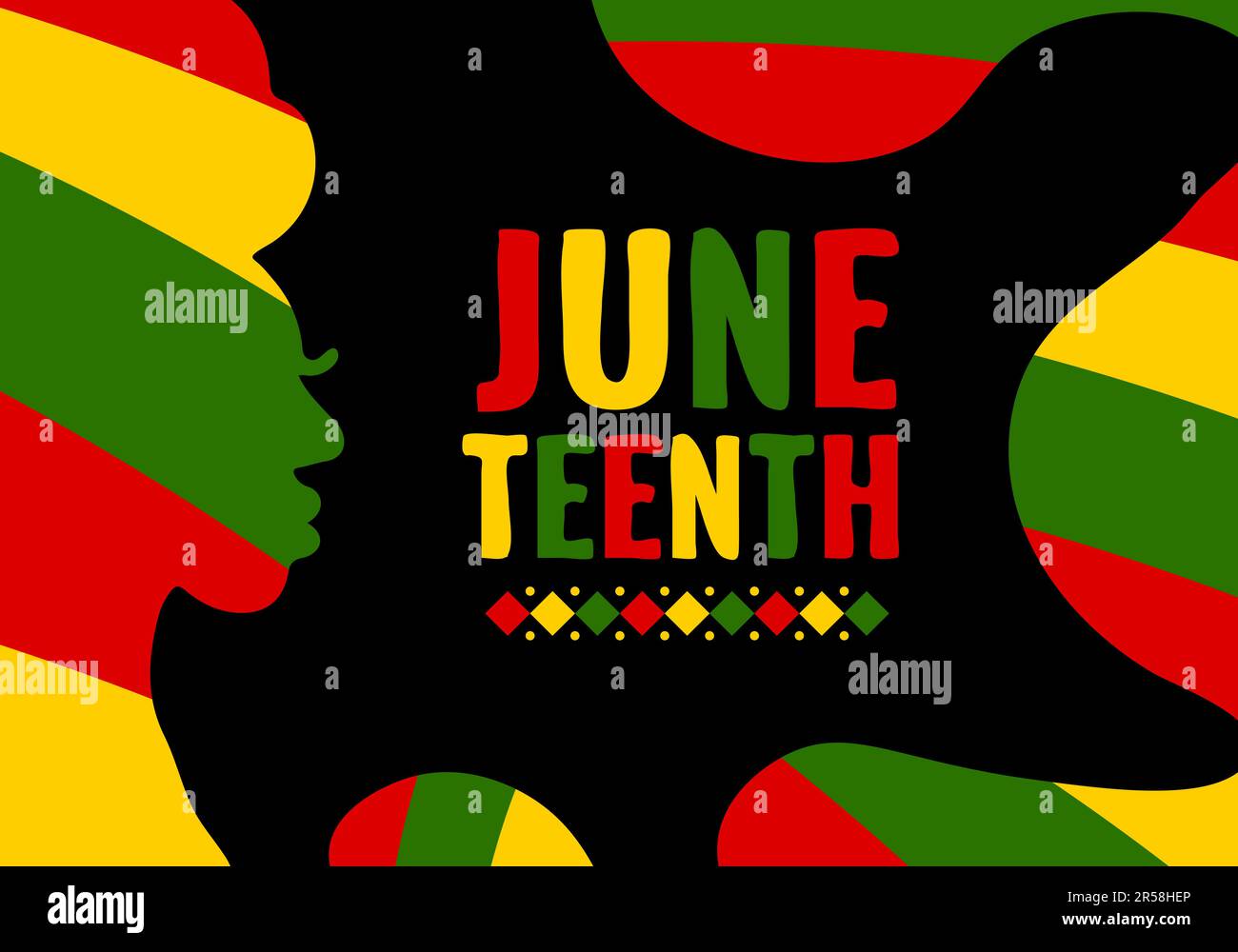 Juneteenth banner. African American holiday on June 19. Vector template ...