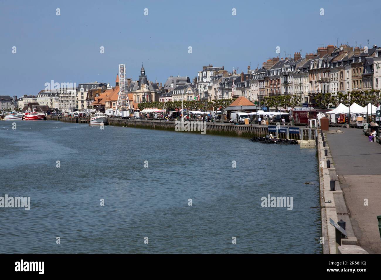 Trouville-sur-Mer on the banks of the River Touques Normandy, France ...