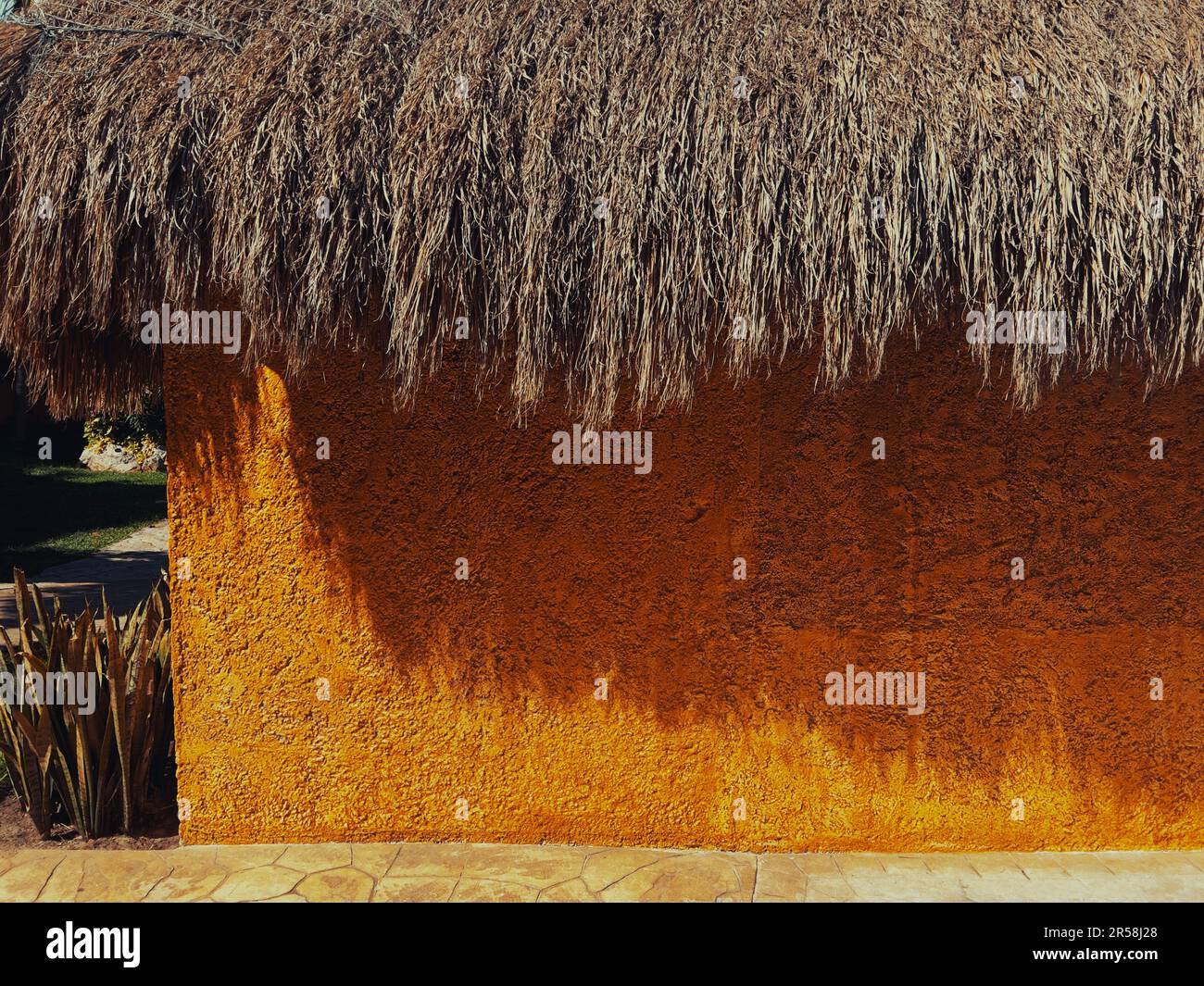 High contrast between sun and shade on a resort building, Plada del ...