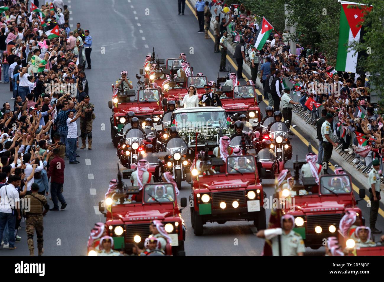 Amman, Jordan. 1st June, 2023. Jordan's Crown Prince Hussein and Saudi ...