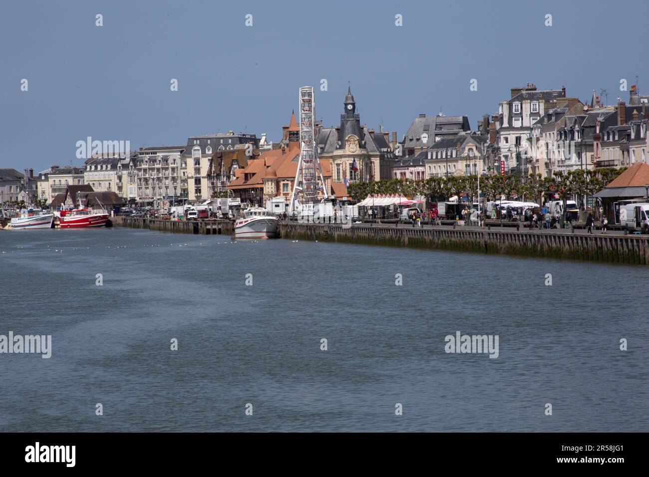 Trouville-sur-Mer on the banks of the River Touques Normandy, France ...