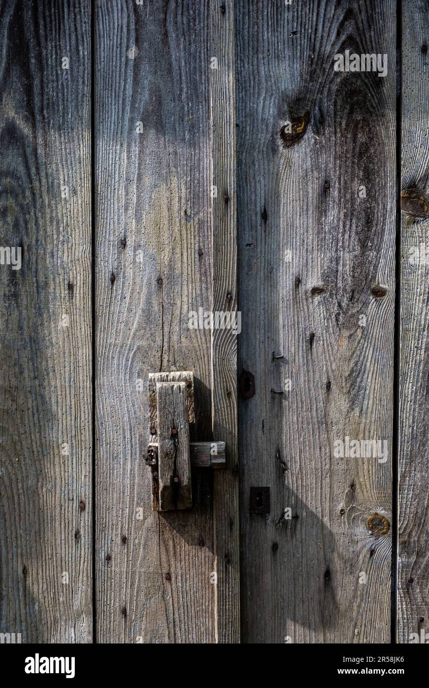 detail of an antique worn wooden door Stock Photo - Alamy