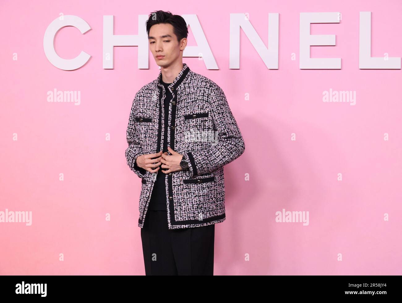 Tokyo, Japan. 1st June, 2023. Japanese actor Hiroya Shimizu poses for a ...