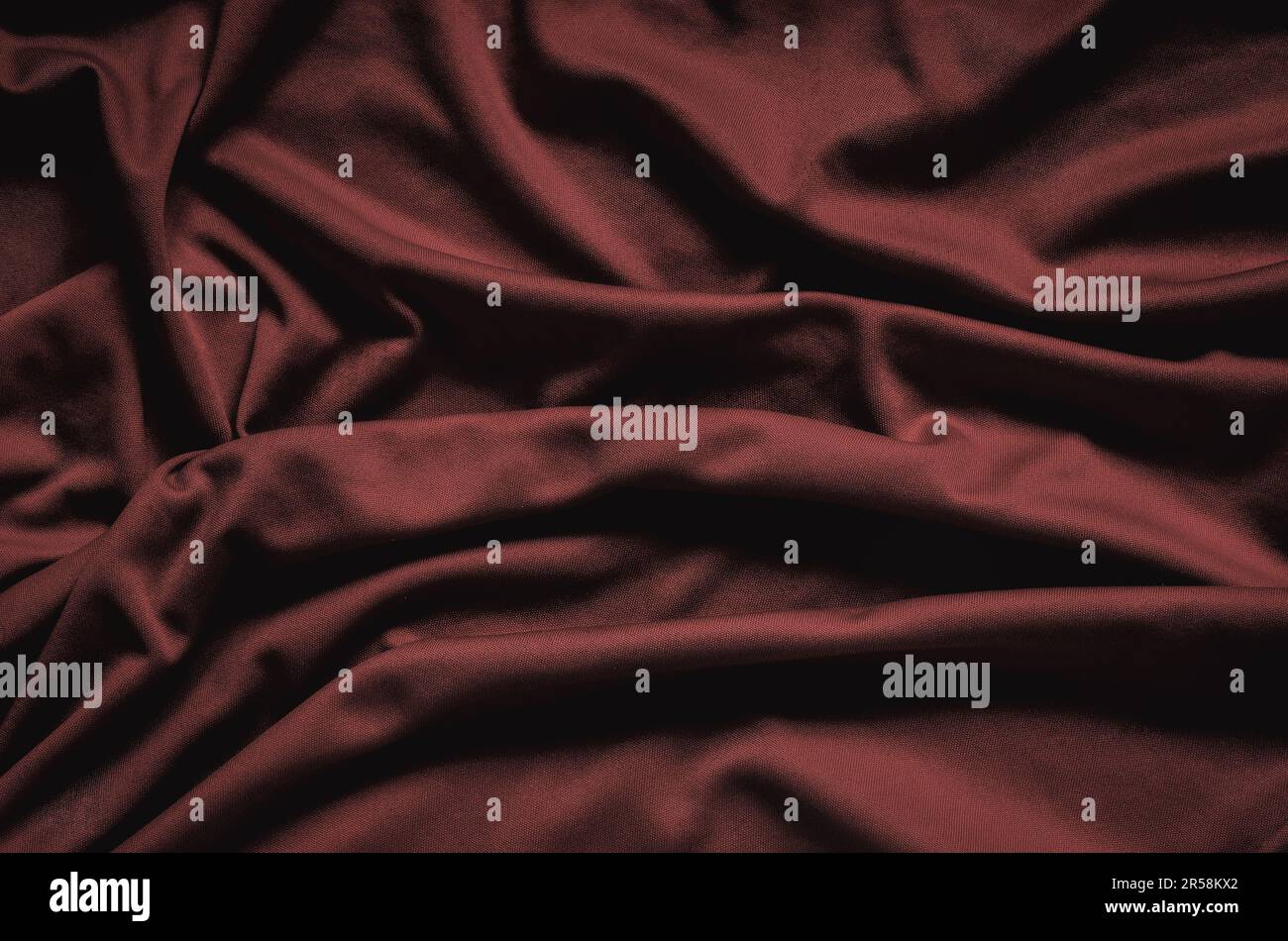 Wrinkled fabric texture. Close-up of soft cotton cloth, may be used as ...