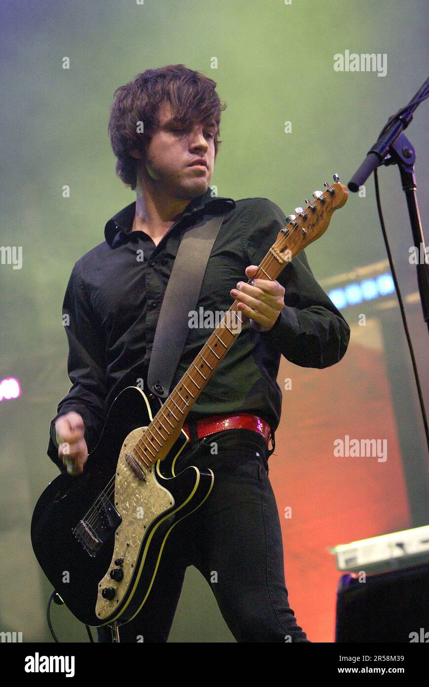 Eskimo Joe bandmember performing at the Homebake music festival. The ...