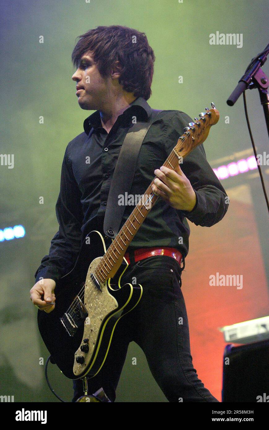 Eskimo Joe bandmember performing at the Homebake music festival. The ...
